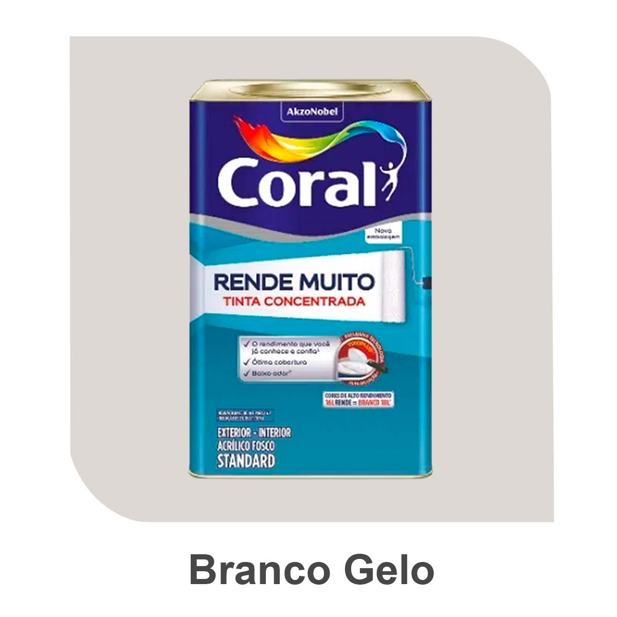 RENDE MUITO L BRANCO GELO CORAL Tinta Acrílica Rende Muito L Branco Gelo Coral CORAL