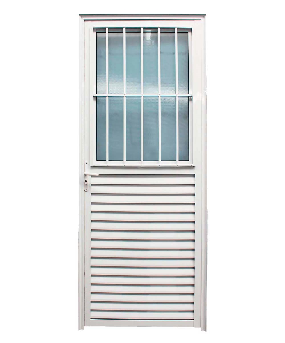 Porta Home 1F Postigo 210X80 Dir 3A - Porta Postigo de Aluminio Branco ...