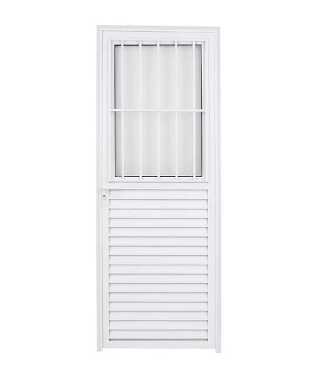 Porta Postigo Branca 210X80 Esq Lux - Porta Postigo Alumínio Branca ...