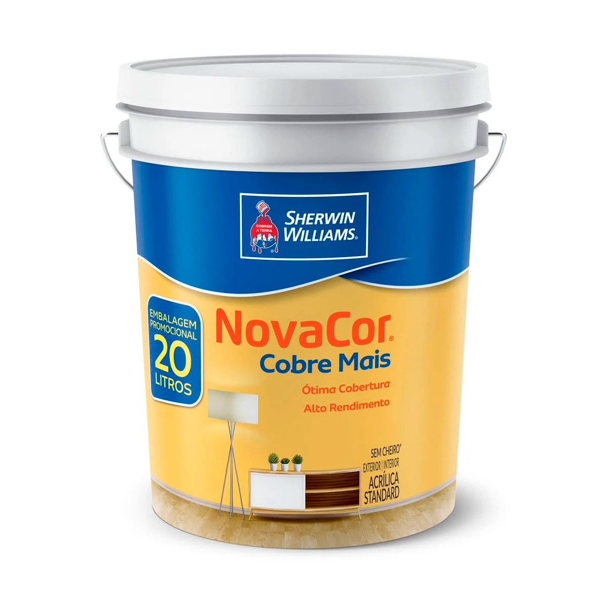 NOVACOR COBRE MAIS 20L BRANCO SHERWIN - TINTA ACRILICA NOVACOR COBRE ...
