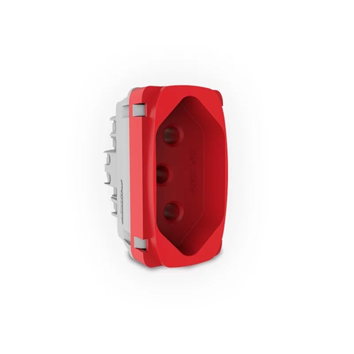 GRACIA MAX BRANCA MOD TOMADA 2P+T 20A VERMELHA ALUMBRA - GRACIA MAXX MODULO TOMADA 2P+T 20A ...
