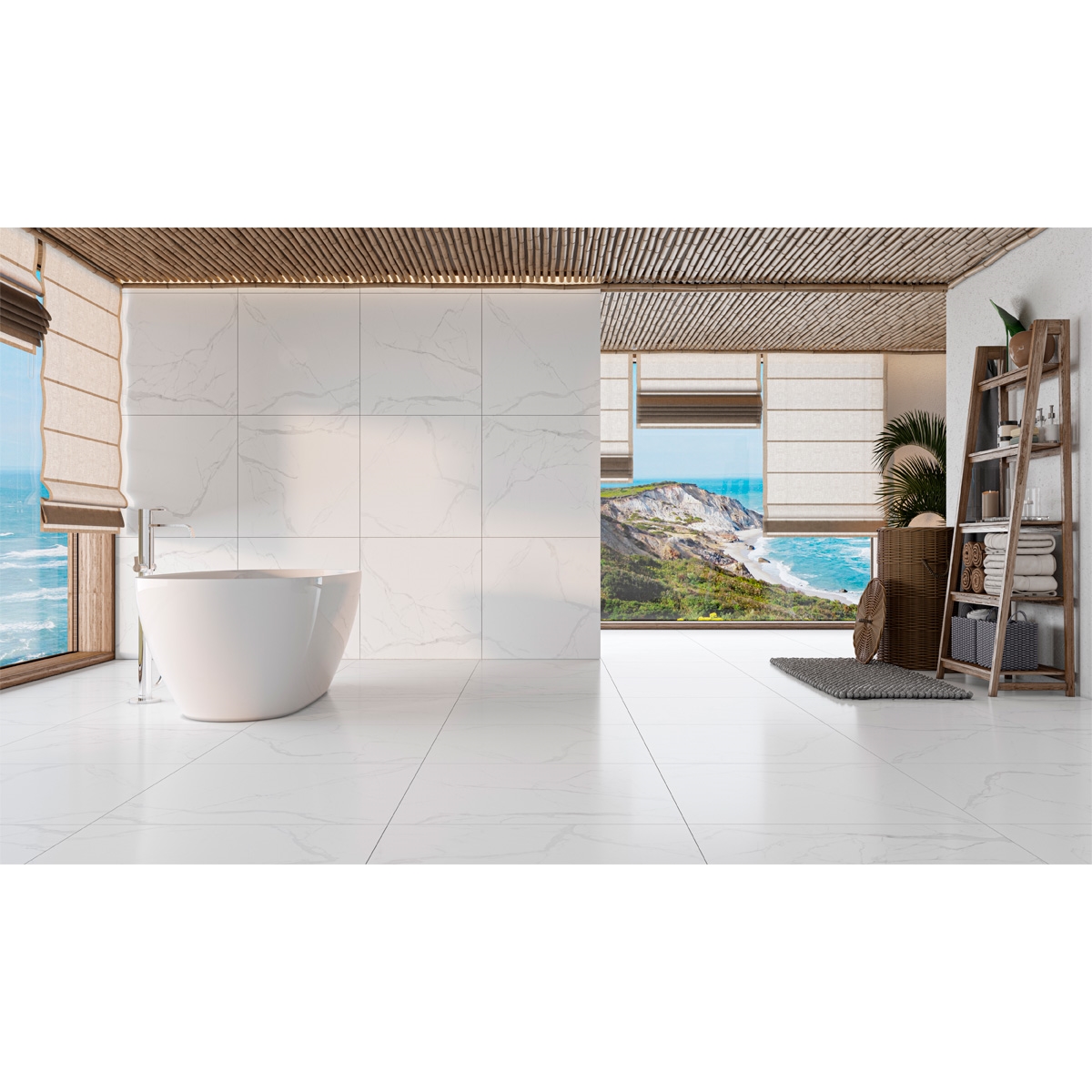 PORCE 71X71 ACT 71200 CX2,52M2 EMBRA - Porcelanato 71x71 Acetinado Max Carrara Gioia Satiny ...