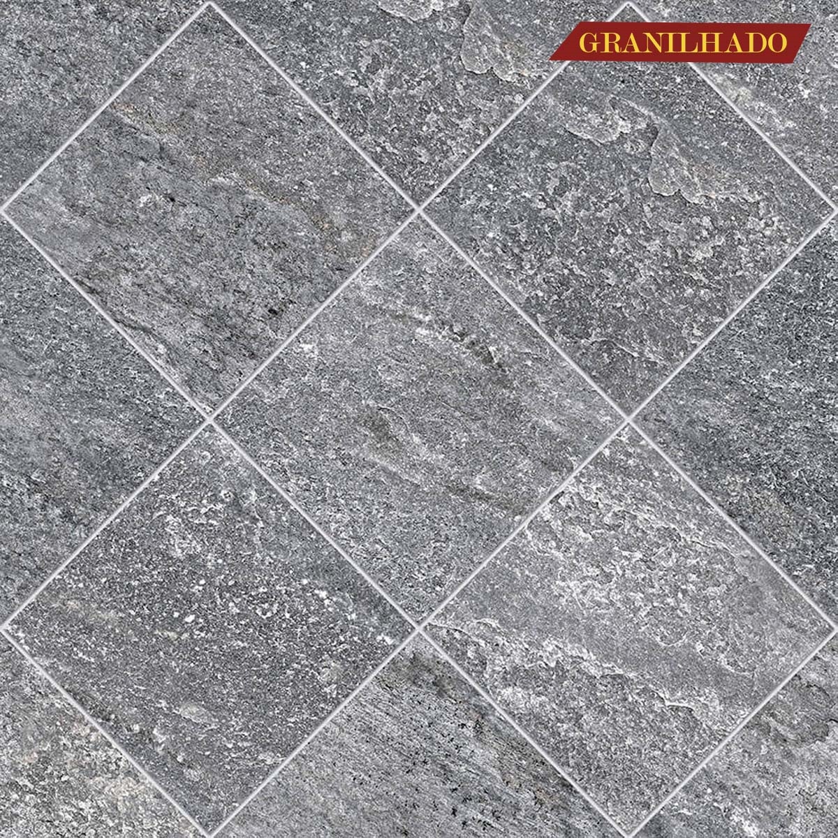 PISO 45X45 ETNA CINZA HD CX2M FORMIGRES - PISO 45X45 ADERENTE ETNA ...
