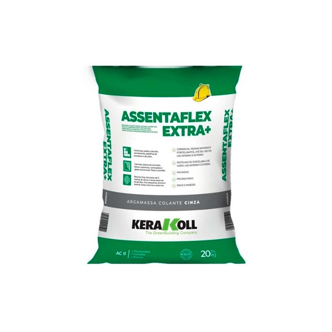 ARGAMASSA AC2 PORCELANATO INT/EXT ASSENTAFLEX CINZA 20KG KERAKOLL ...