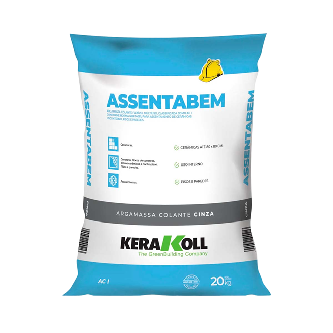 ARGAMASSA AC1 ASSENTABEM 20KG KERAKOLL - ARGAMASSA AC1 ASSENTABEM 20KG ...