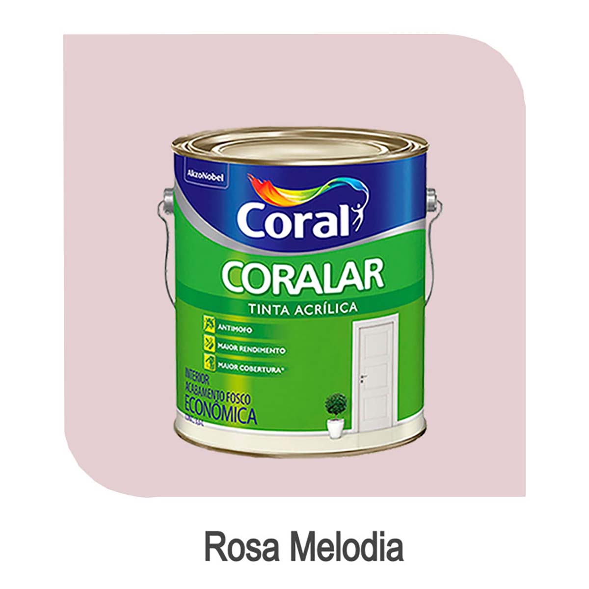 CORALAR 3,6L ROSA MELODIA CORAL - TINTA ACRÍLICA CORALAR ROSA MELODIA 3 ...