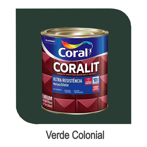 CORALIT BRIL 0,9L VERDE COLONIAL CORAL - ESMALTE SINTETICO CORALIT ...