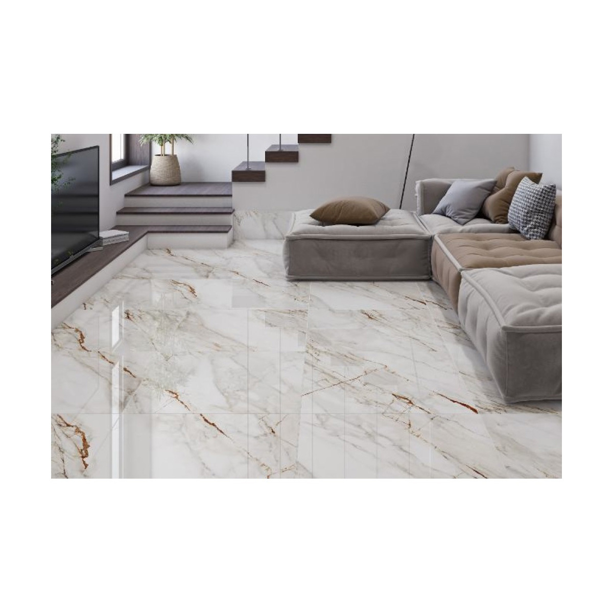 PISO 75X75 CALACATA IRON CX 2,28M2 BELLACER - Piso 75x75 Acetinado ...