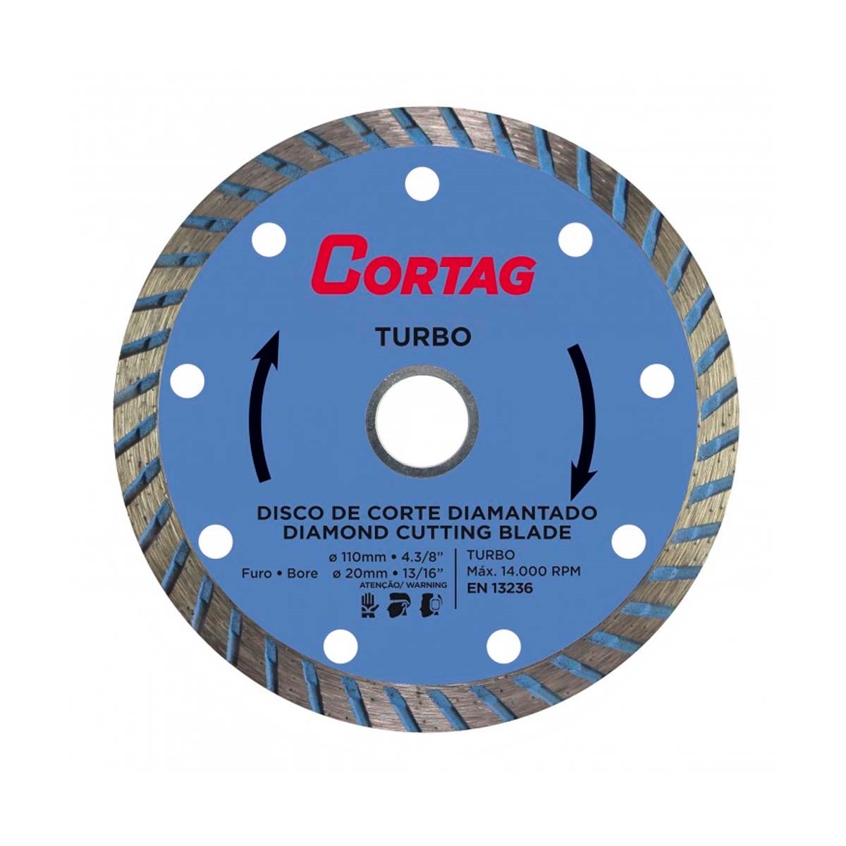 DISCO DIAMANTADO TURBO CORTAG - DISCO DIAMANTADO TURBO 110MM CORTAG ...
