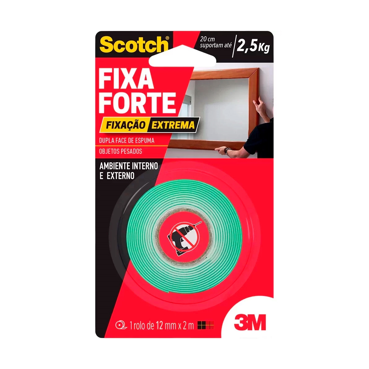 FITA FIXA FORTE EXTREME 12MMX2M 3M - FITA FIXA FORTE EXTREME 12MMX2M 3M ...
