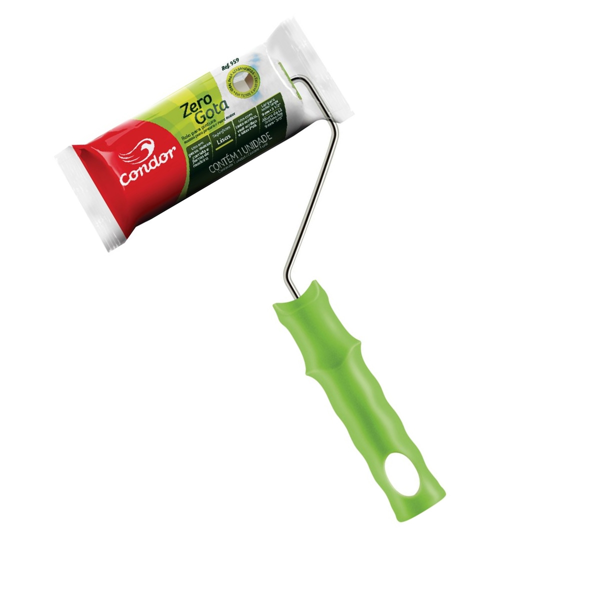 ROLO ZERO GOTAS 9CM C/S 959 CONDOR - ROLO ZERO GOTAS 9CM C/SUPORTE 959 CONDOR - CONDOR