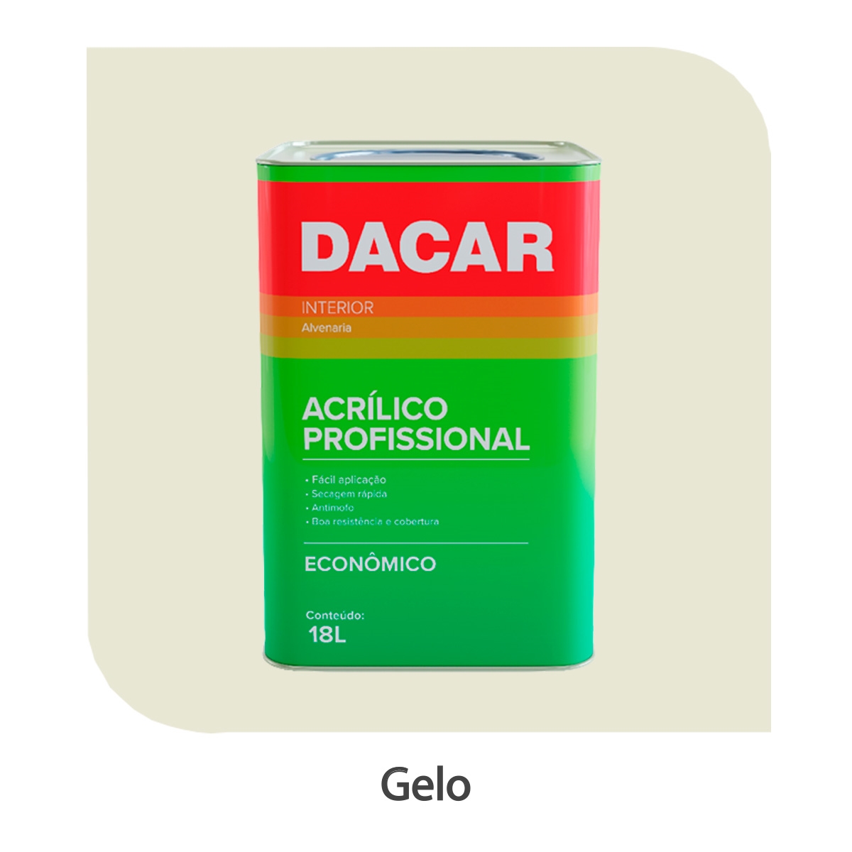 TINTA ACRILICA PROFISSIONAL 18L GELO DACAR - TINTA ACRILICA ...