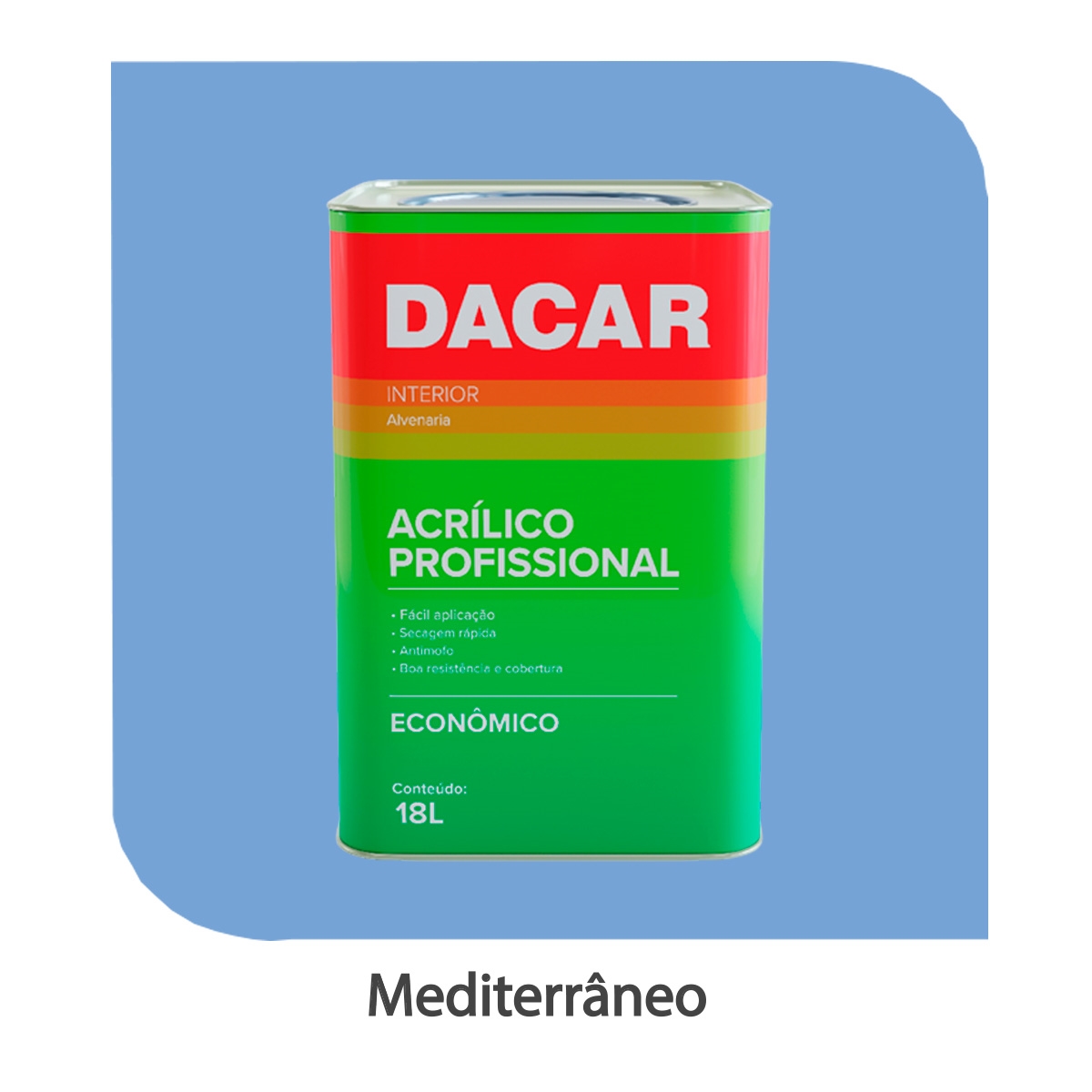 TINTA ACRILICA PROFISSIONAL 18L MEDITERRANEO DACAR - TINTA ACRILICA ...